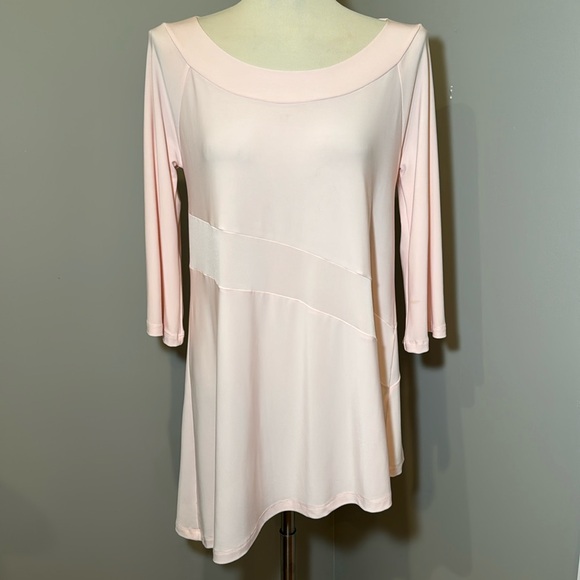 Sun Kim | Tops | Sun Kim Asymmetrical Boat Neck Tunic Top Light Pink ...